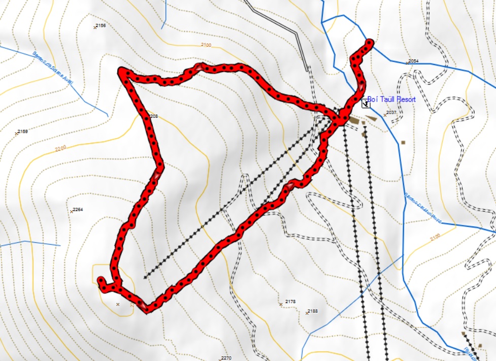 PALA DE GINEBRELL, 2.321 m, desde la estación de esquí de Boí Taüll, F ...